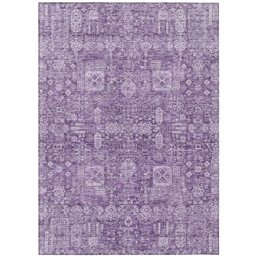 Addison Rugs Chantille ACN637 Purple 9' x 12' Indoor Outdoor Area Rug, Easy Clean, Machine Washable, Non Shedding, Bedroom, Living Room, Dining Room, Kitchen, Patio Rug