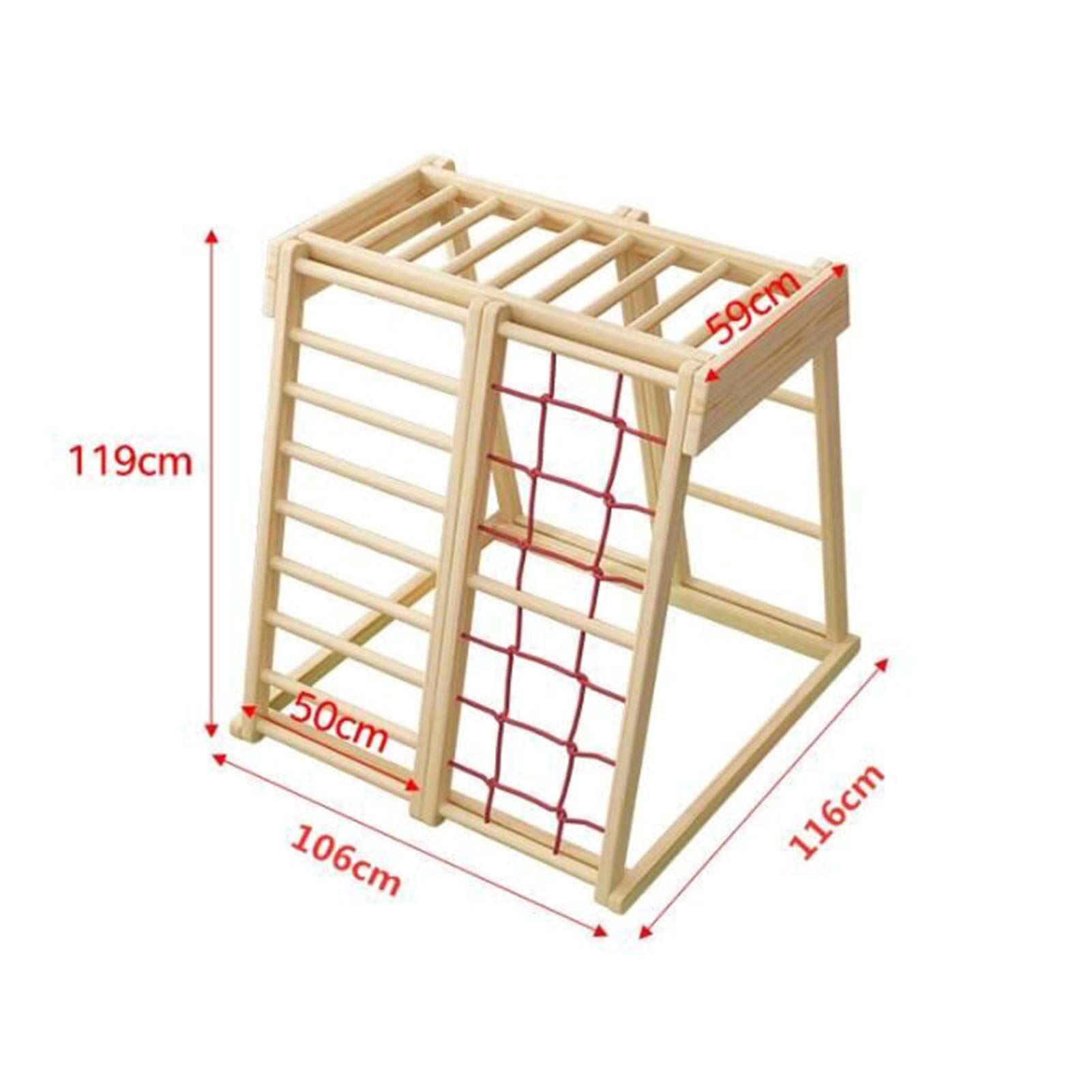 DUTUI Home Kindergarten Small Naughty Castle Playground, Children's Slide, Indoor Solid Wood Children's Climbing Frame Swing Combination