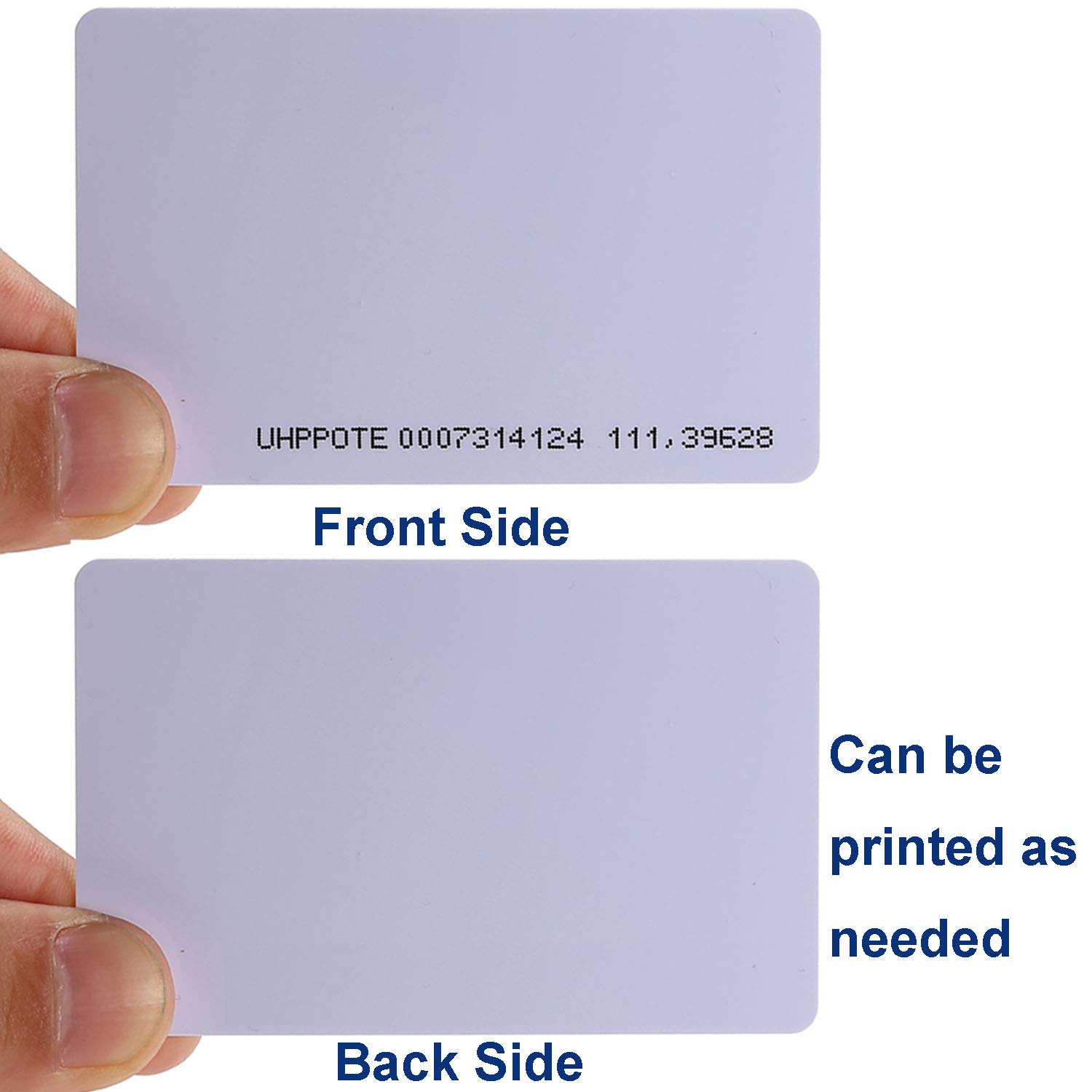 UHPPOTE Contactless 125kHz RFID Proximity Smart Card 0.8mm Thick for Access Control System & Time Attandance (Read only, Pack of 100)