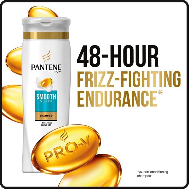 Pantene Pro-V Smooth & Sleek 2in1 Shampoo and Conditioner with Argan Oil, 12.6 Fl Oz (Pack of 2)