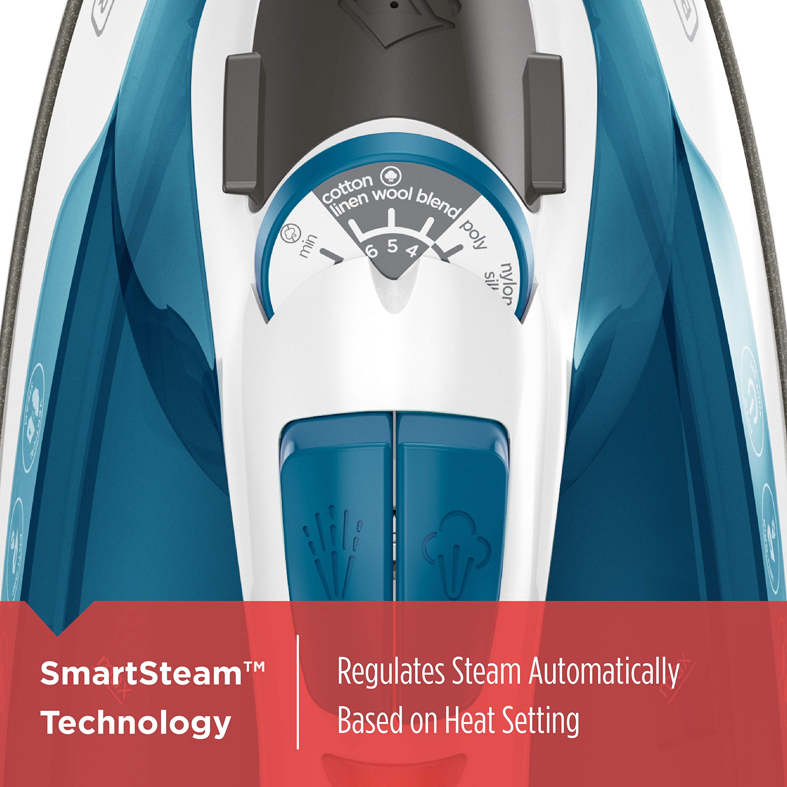 BLACK+DECKER Crush Master Blender, 10-Speeds with Stainless Steel Blades, Black, BL2010BP & IR06V Easy Steam Compact Iron with EvenSteam TrueGlide Non-Stick Soleplate