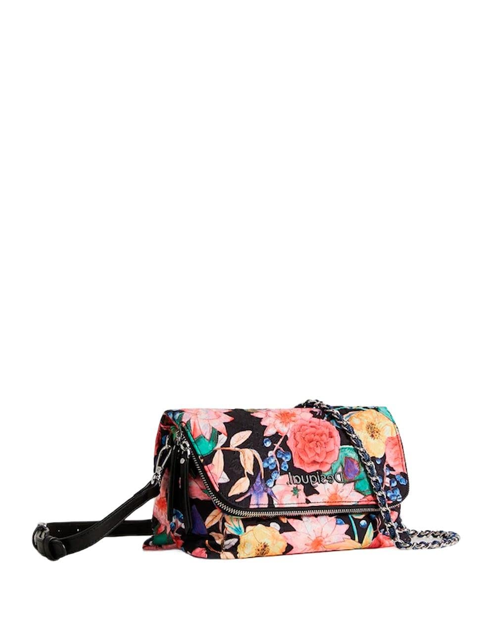 Desigual woMens Casual Across Body Bag, Black, U US