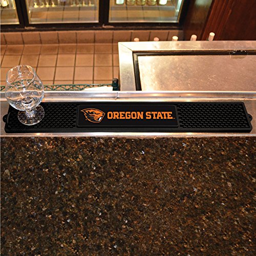 FANMATS 14771 Oregon State Beavers Drink Bar Mat - 3.25in. x 24in. - Durable Dish Drying Mat, Easy Clean, Counter Mat