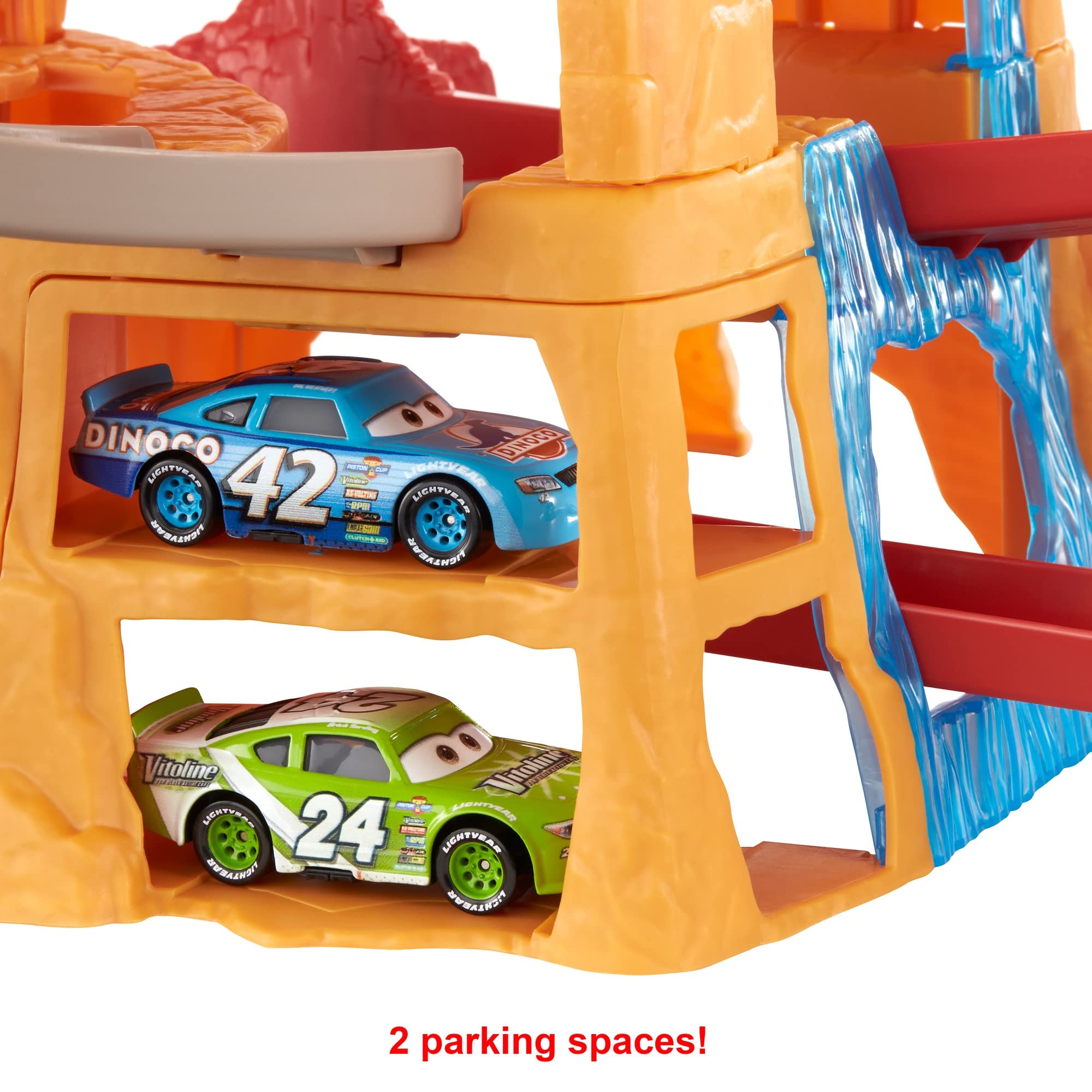 Disney and Pixar Cars Toys, Playset with 2 Vehicles, Radiator Springs Mountain Race 