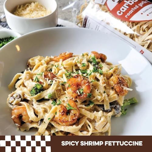 Al Dente, Carba-Nada Variety 2 Pack, Lower Carb, Egg Fettuccine & Roasted Garlic Fettuccine, Non-GMO, Homemade Taste & Texture, High Protein