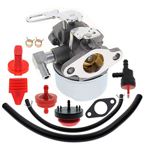 AUTOKAY 640084B Carburetor Carb with Mounting Gasket Fuel Line Primer Blub Clamps for Tecumseh 632107 632107A 640084A 640084 Toro 521 Snow Blower HSSK40 HSSK50 HS50 Small Engine Mower Generator