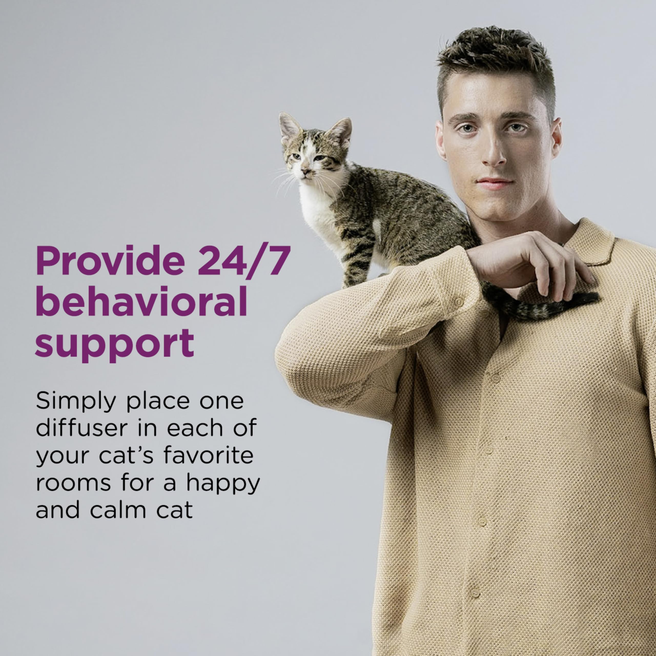 Comfort Zone Cat Calming Diffuser: 1 Pheromone Diffuser & 1 Refill (30 Days)