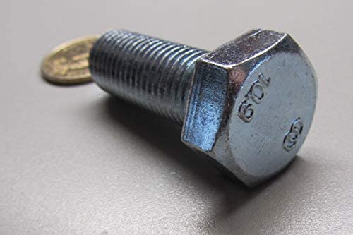 Class 10.9 Zinc Steel Hex Bolts FT M16 x 2 mm x 45 mm Long 5 pcs