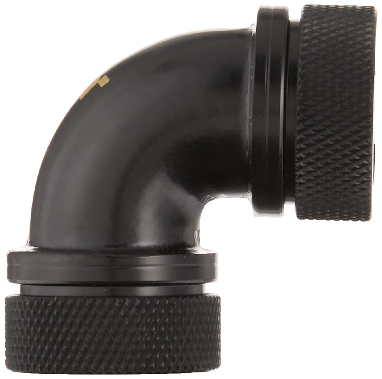 Thermaltake Pacific DIY LCS Black G1/4 PETG 16mm (5/8") OD Tube 90 Degree Dual Compression Fitting Cooling - CL-W099-CA00BL-A