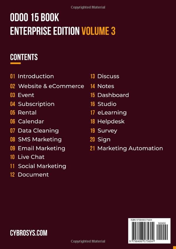 Odoo 15 Enterprise Book - Volume 3