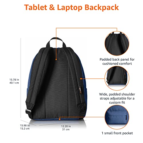 Amazon Basics Classic School Backpack - Navy