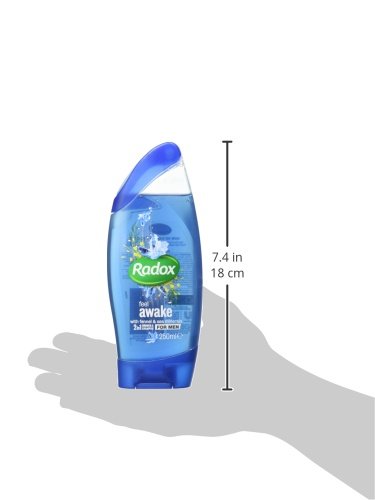 Radox Feel Awake Fragrance 2-in-1 Shower and Shampoo 250 ml - Pack of 6