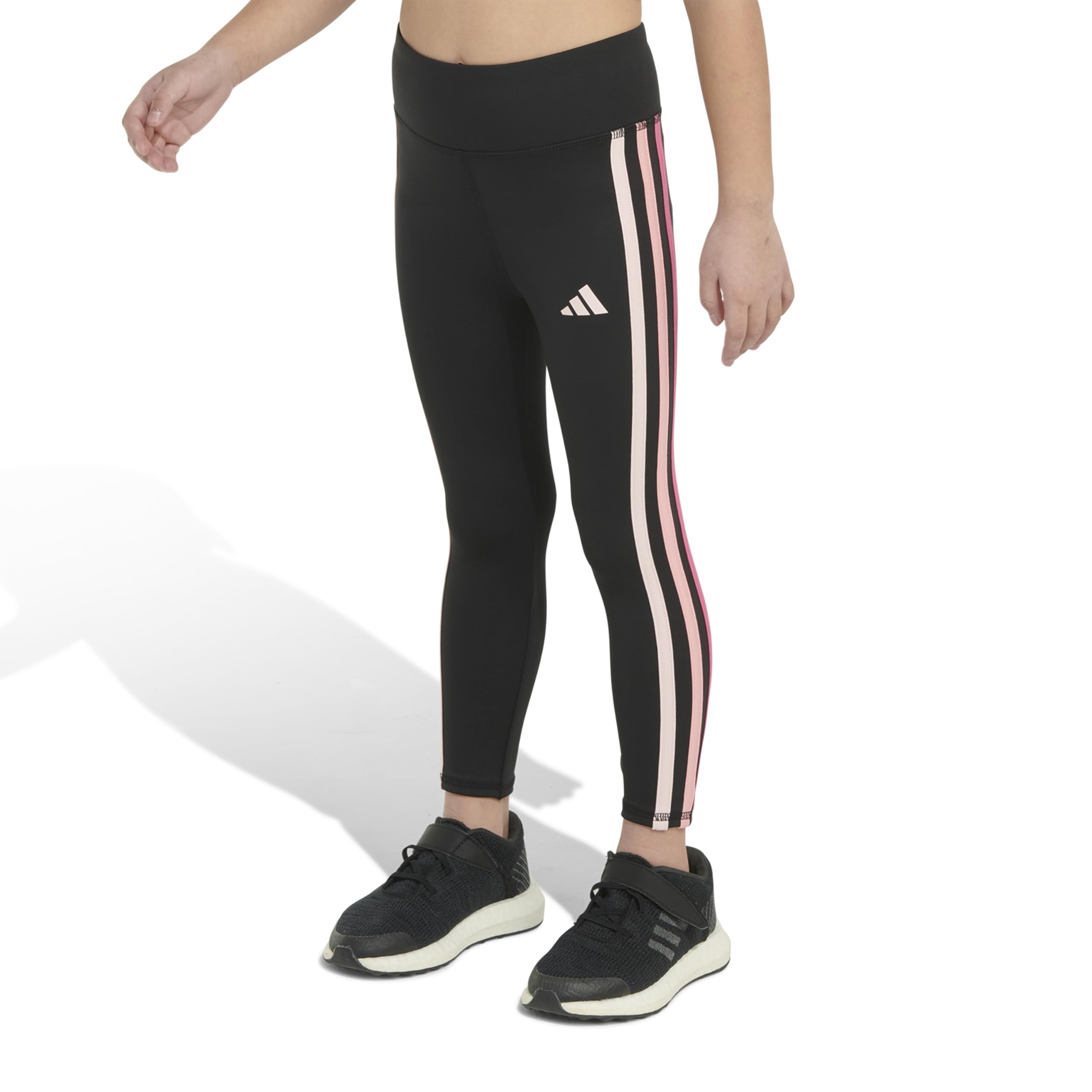 adidas girls Aeroready Performance Long Tights Leggings, Black/Purple, Medium US