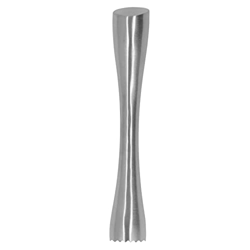 Oumefar Kitchen Muddler Tool, One Piece Forging Easy To Food Grade 304 Stainless Steel Cocktail Muddler Dishwasher Safe for Bar(Long Handle) Home