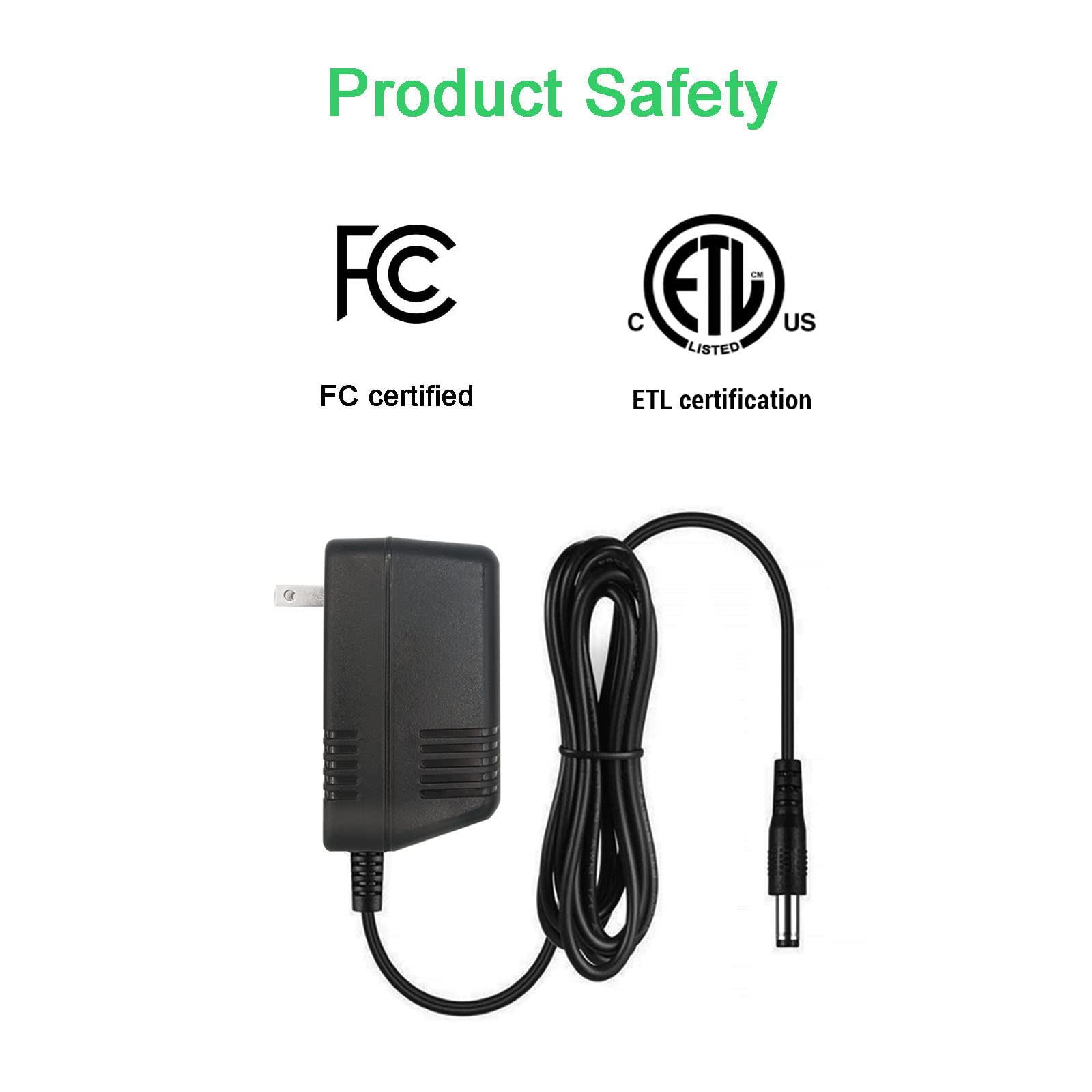 MyVolts 9V Power Supply Adaptor Compatible with/Replacement for Digitech RP355 Effects Processor - US Plug