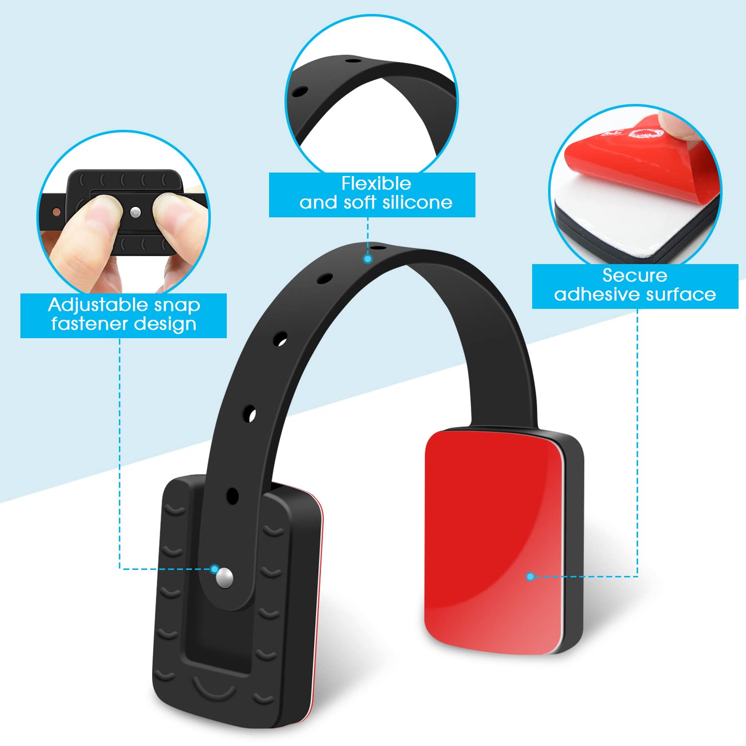 Baby Locks for Drawers(10 Pack) Safety Strap Locks Multi-Use Adhesive Straps Locks,for Cabinets and Drawers,Fridge,Oven,Toilet,Flexible Adjustable No Drilling Required Easy Installation-Black