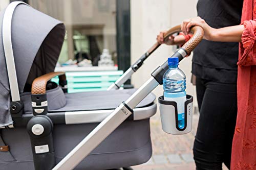 Joolz - Cup Holder - Accessory for Your Stroller - Easy to Attach - Stay Hydrated - Ideal for Travelling - A Must Have Accessory - Simple to Adjust - No-Spill - Silver (Silver)