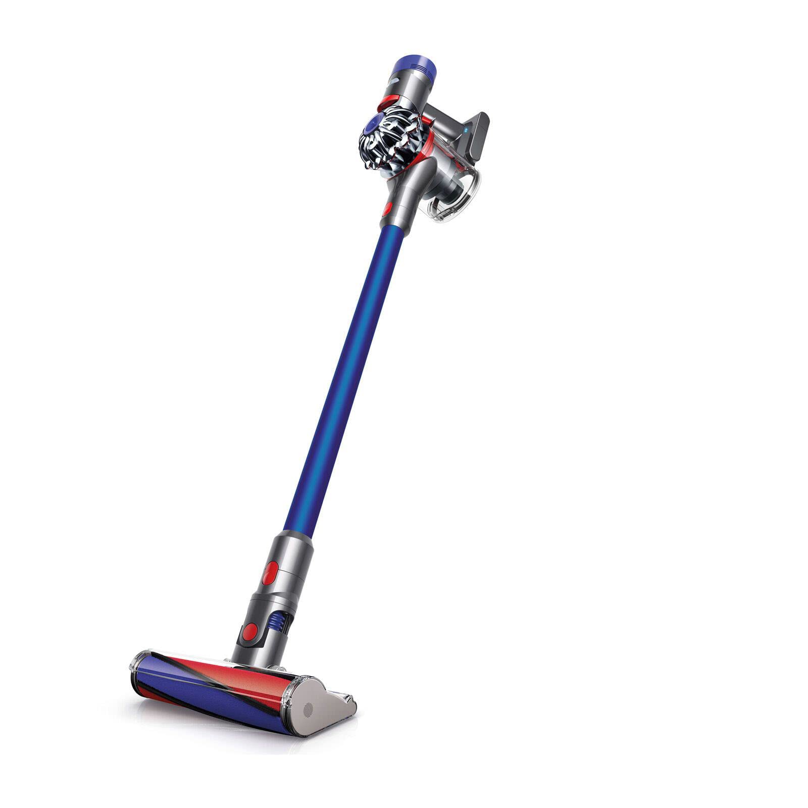 Dyson Flagship V7 Fluffy HEPA Cordless Stick Vacuum Cleaner: Combination/Crevic Tool, 2 Power Modes, 2 Tier Radial Cyclones, No-Touch Dirt Emptying, Docking Station (Blue)