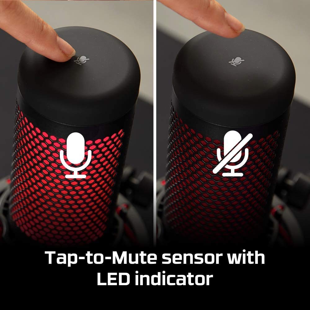 HYPERX Latest Quadcast USB Condenser Microphone Bundled with GalliumPi Popfilter Accessories