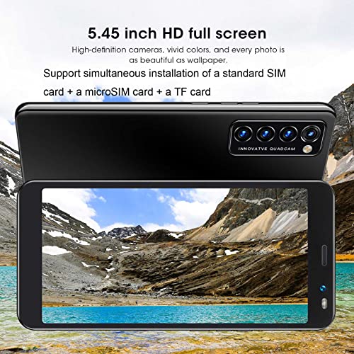 Hilitand 5.45 inch Smartphone, HD Full Screen Unlocked Cell Phones, for Android 4.4.2 Face Fingerprint Smart Phone, 512MB/4GB, HD Camera Mobil Phone, 1500mAh Battery, 128GB Extension (Black)