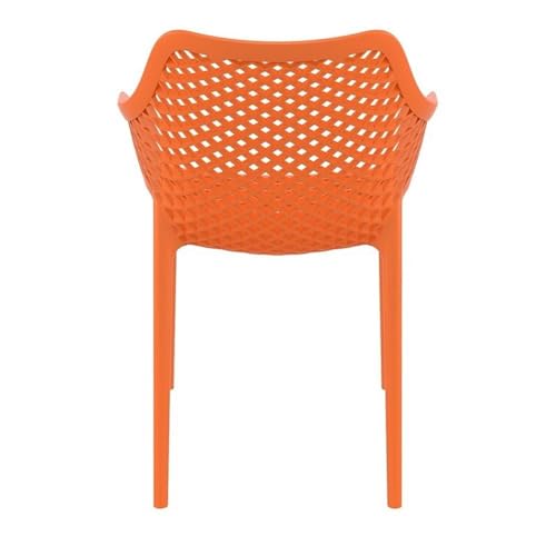 Compamia Air XL Outdoor Patio Dining Arm Chair in Orange (Set of 2)