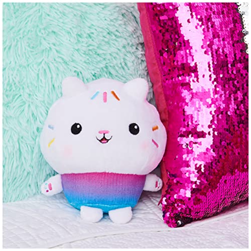 Gabby’s Dollhouse, 7-inch Cakey Cat Purr-ific Plush Toy, Kids Toys for Ages 3 and up
