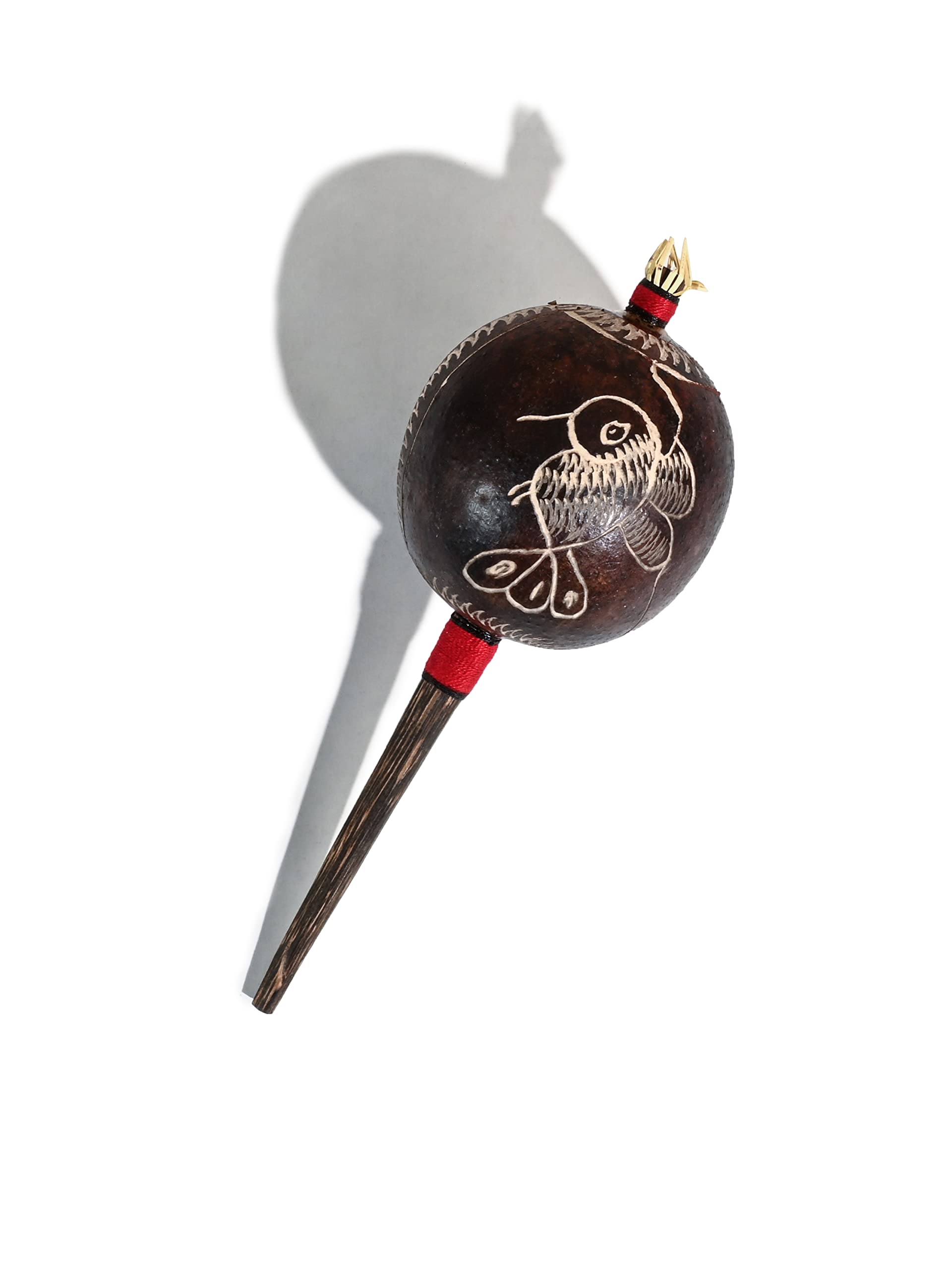 Peruvian Amazon Gourd Rattle - Hummingbird/Condor - Large Size - Sold Individually
