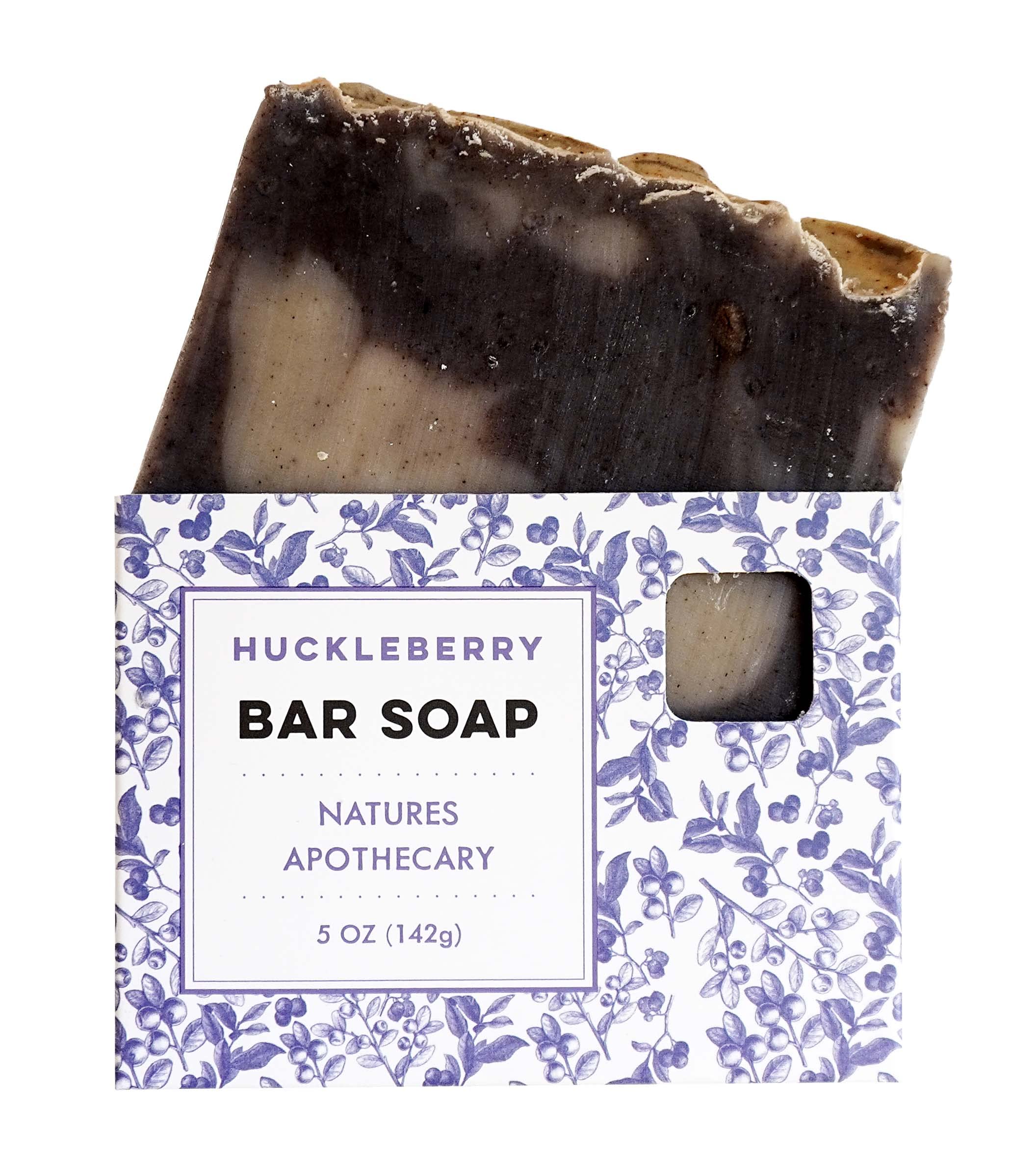 NATURE'S APOTHECARY Huckleberry Premium Bar Soap - Cold-Processed Castile Soap - Eco-Friendly, Vegan, Hypoallergenic, All-Natural, Handmade in USA by DAYSPA Body Basics