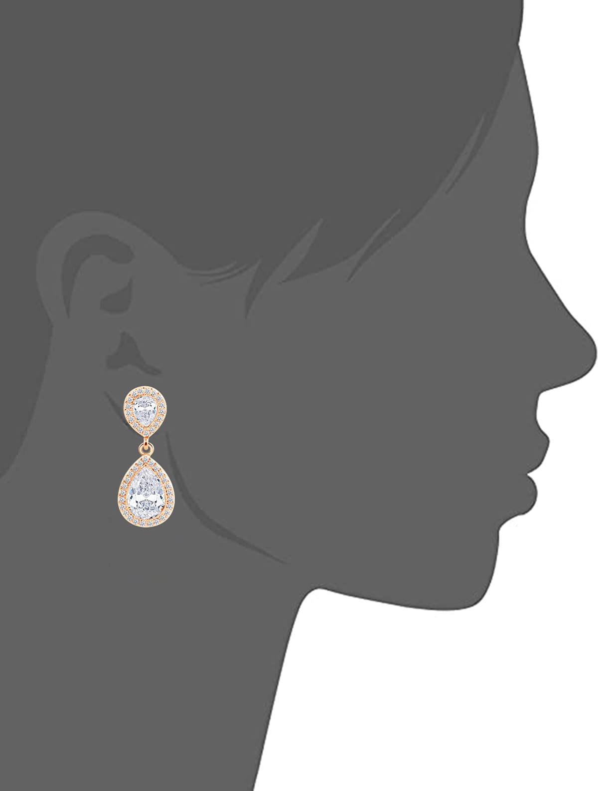 I Can't Say"I Do" Without You | 1 4 6 8 Sets Bridesmaid Jewelry Sets for Women Gold/Rose Gold/Silver Plated Teardrop Dangle Earring for Wedding Gifts
