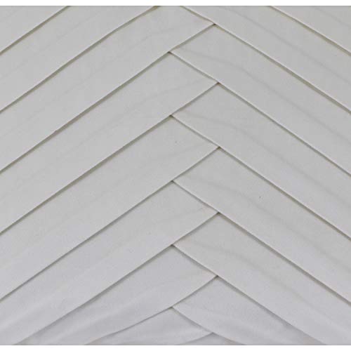 Thro by Marlo Lorenz Velvet Pillow, 1 Count (Pack of 1), Soft White