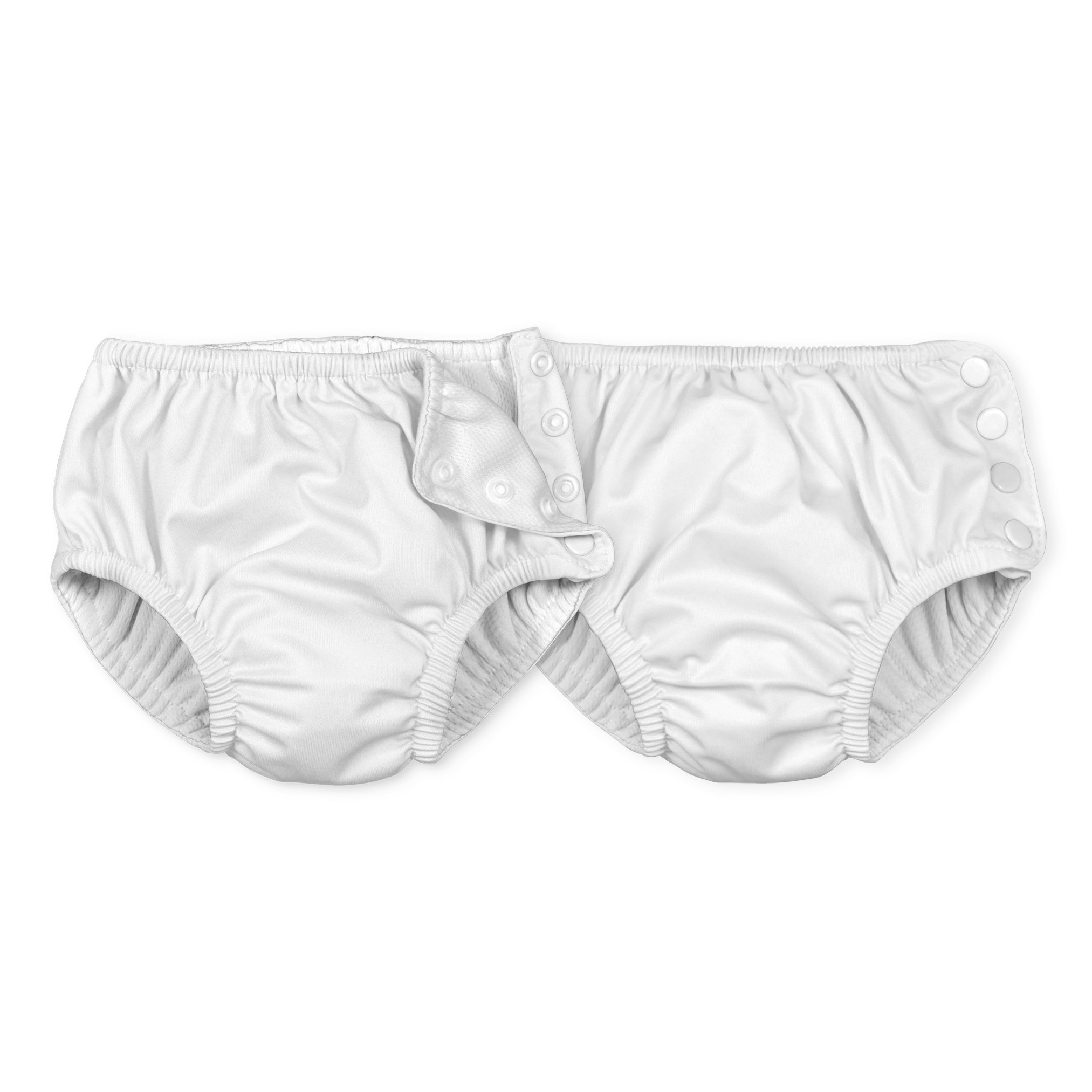 i play. by green sprouts Baby-Boys Snap Reusable Swim Diaper (2pk) | No other diaper necessary, UPF 50+ protection,White/Snap,24 Months