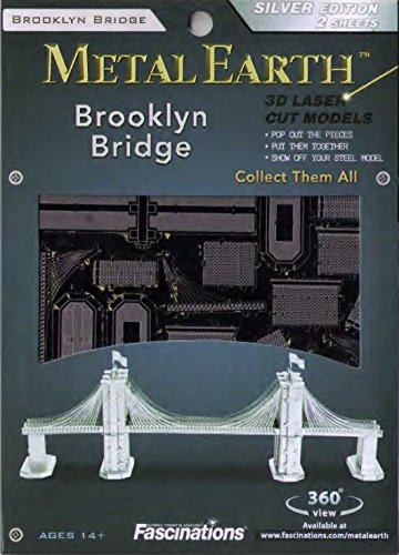 Fascinations Metal Earth Brooklyn Bridge 3D Metal Model Kit