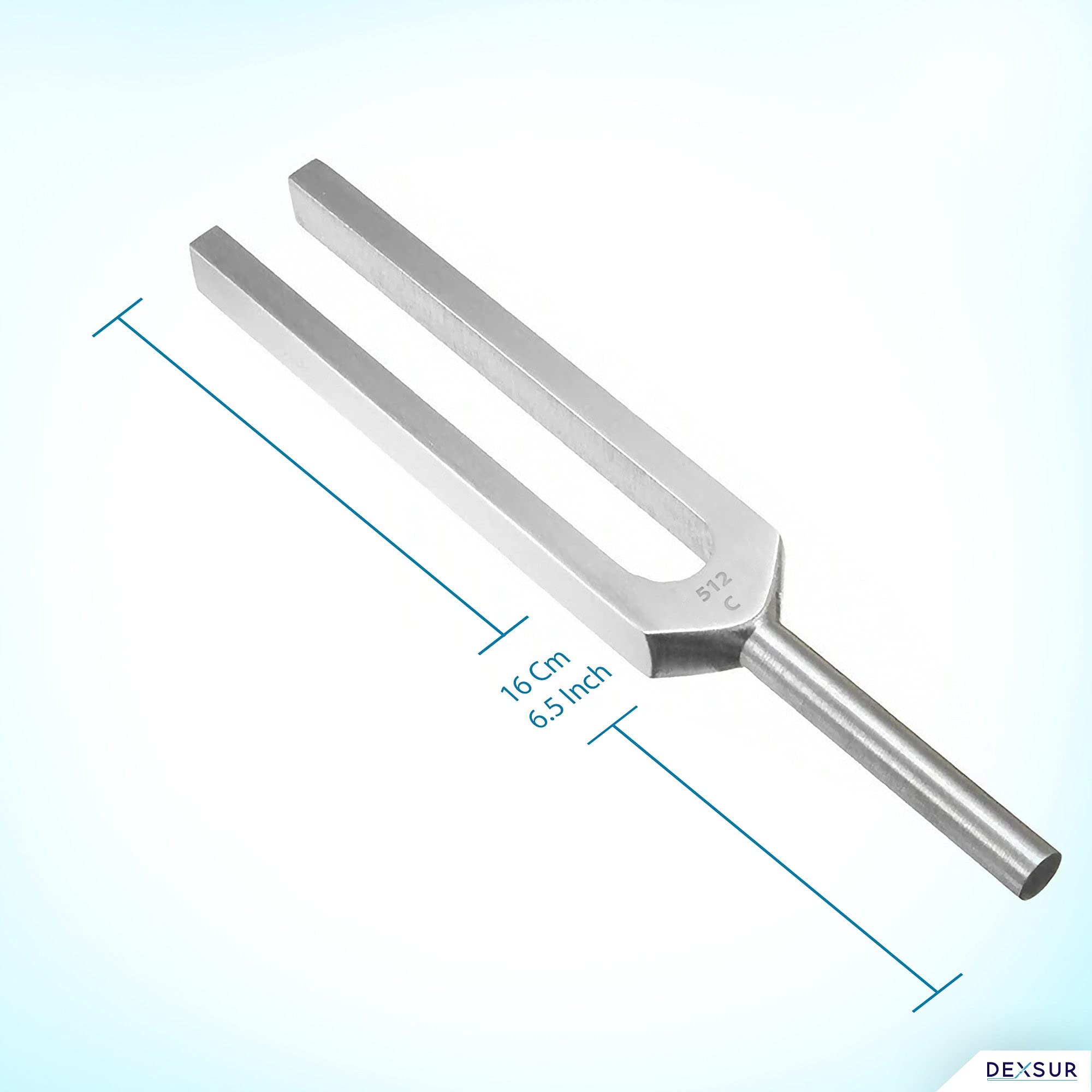 DEXSUR Medical Grade Aluminum Alloy Sensory Professional Instrument for DNA Repair Healing Tuning Forks Sound Healing Fork, One Each of C 512 Tuning Fork
