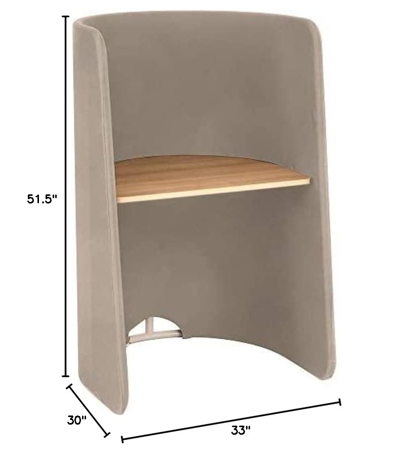 Safco Roam Personal Workstation, Tan, "33""w x 30""d x 51.5""h"