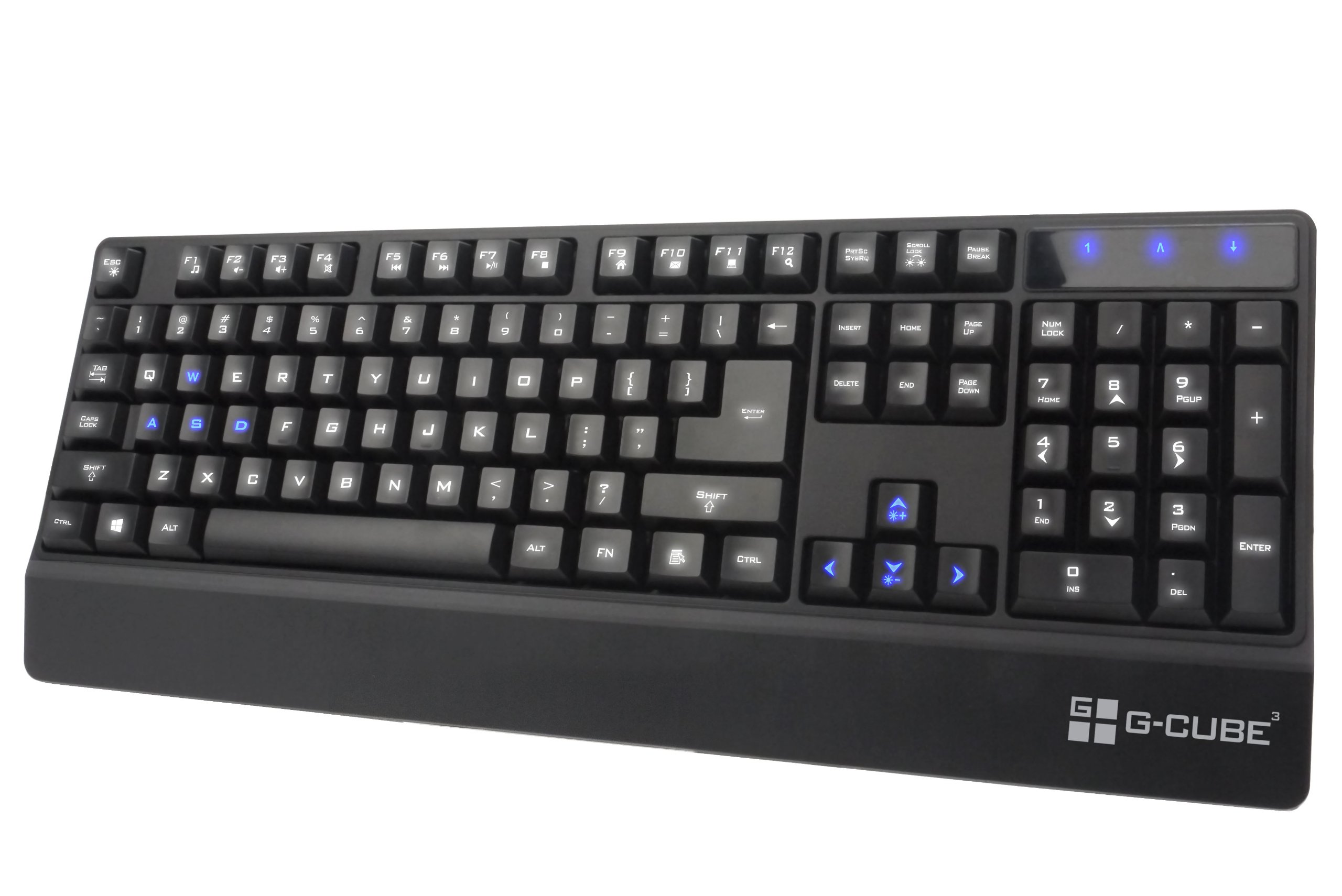 G-CUBE Illuminate Backlit Gaming Keyboard (Blue and White LED)