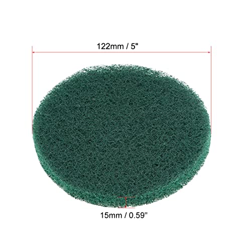 uxcell 5 Inch 240 Grit Drill Power Brush Tile Scrubber Scouring Pads Cleaning Tool 5pcs