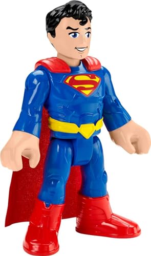 DC Super Friends Imaginext DC Super Friends Superman Xl Toy 10-In Figure with Fabric Cape for Preschool Kids Ages 3+ Years