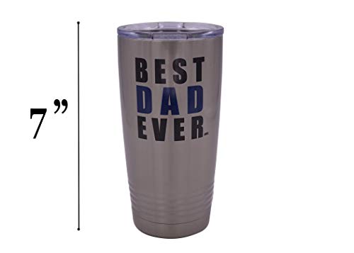 Rogue River Tactical Funny Best Dad Ever Large 20 Ounce Travel Tumbler Mug Cup w/Lid Dad Father Husband