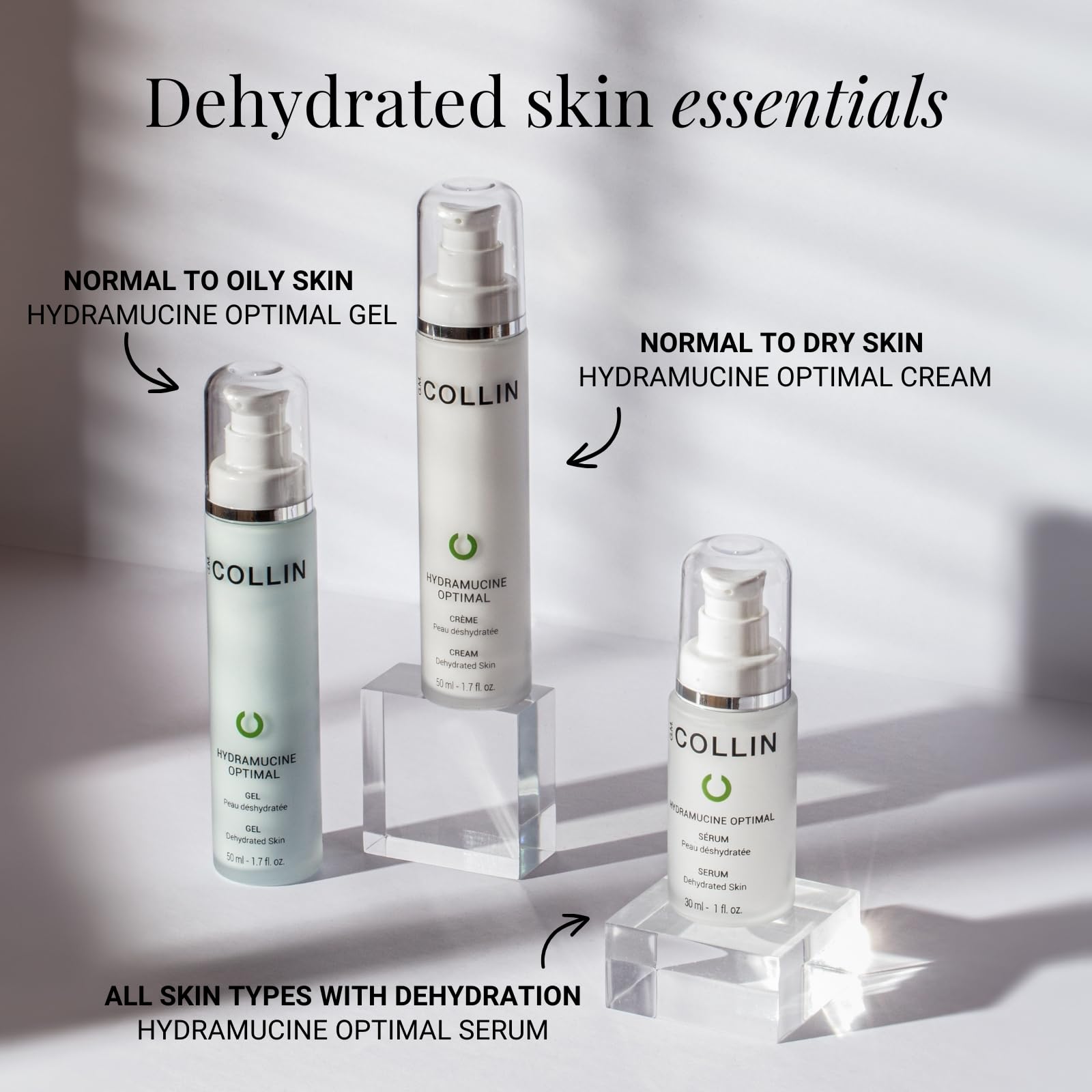G.M. COLLIN Hydramucine Optimal Cream | Daily Face Moisturizer for Normal to Dry Skin | Firming Facial Lotion