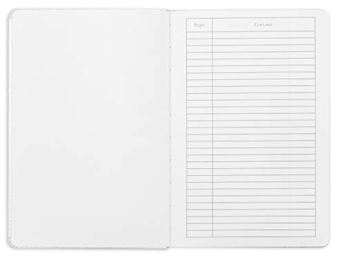 Minimalism Art, Premium Hard Cover Notebook Journal, Classic 5" x 8.3", 122 Numbered Pages, Gusseted Pocket, Ribbon Bookmark, Extra Thick Ink-Proof Paper 120gsm, San Francisco (Dotted, Pink)