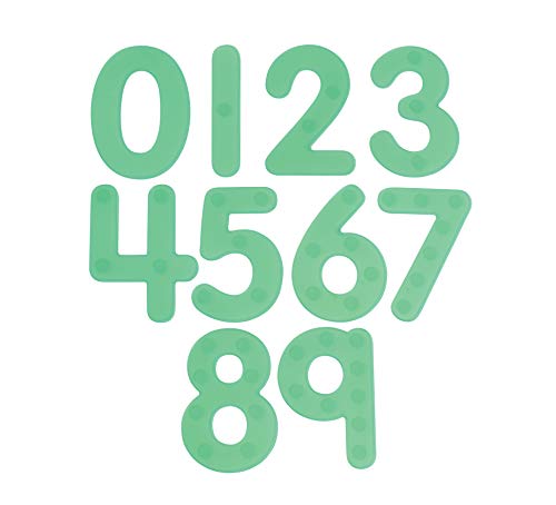 TickiT SiliShapes Dot Numbers - Set of 10 - Transparent Silicone Numbers with Corresponding Dots to Count - Teach Numbers, Counting and Subitizing