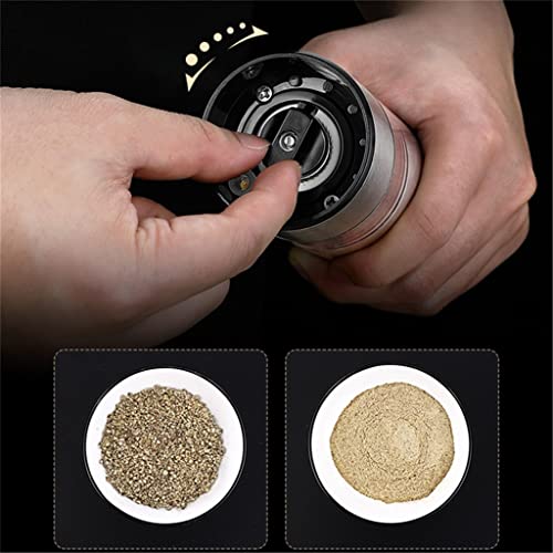 BaRdzo Electric Automatic Mill Pepper and Salt Grinder LED Light Peper Spice Grinders Seasoning Grinding Mill Kitchen Cooking Tools (Color : D, Size : 2pcs)