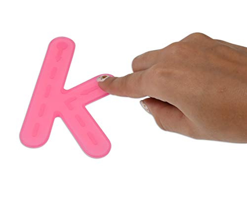 TickiT SiliShapes Trace Alphabet - Set of 26 - Transparent Silicone Letters With Traceable Broken Lines and Directional Arrows - Lowercase - Teach Letter Recognition and Formation