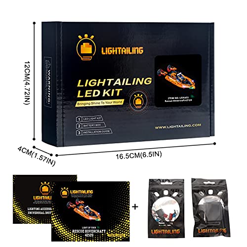 LIGHTAILING Light Set for Rescue Hovercraft Building Blocks Model - Led Light kit Compatible with Lego 42120(Not Include The Model)