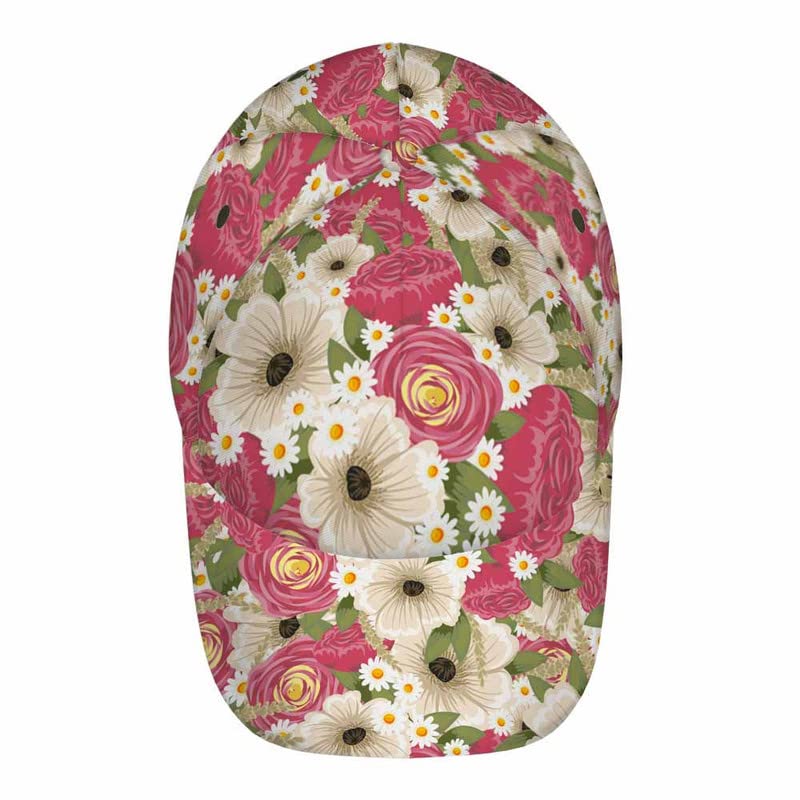 ALRBE TIN Baseball Caps Blossom Flower Sun Hats Snapback Trucker for Men Women Multicoloured