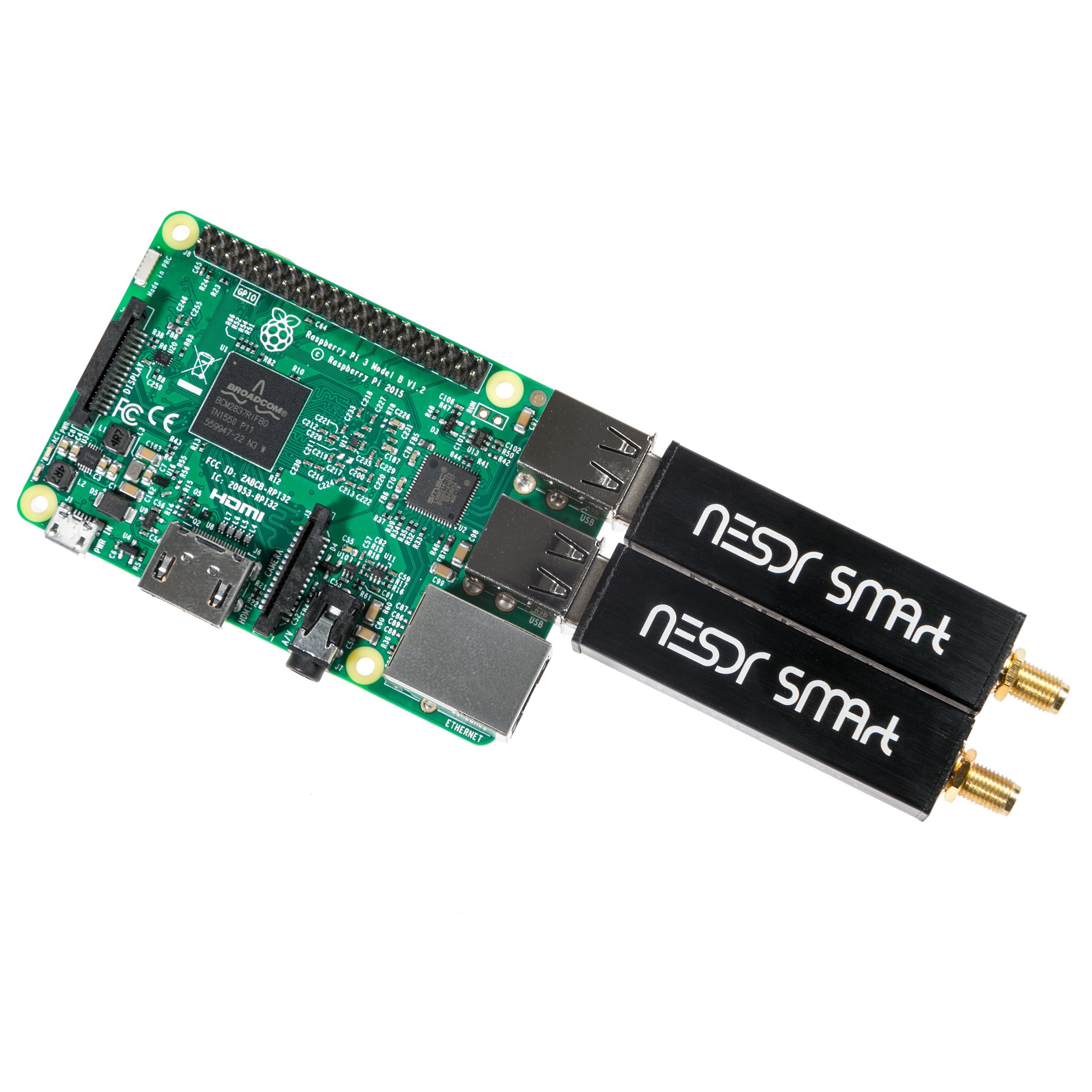 Nooelec RTL-SDR v5 Bundle - NESDR Smart HF/VHF/UHF (100kHz-1.75GHz) Software Defined Radio. Premium RTLSDR w/ 0.5PPM TCXO, SMA Input, Aluminum Enclosure & 3 Antennas. RTL2832U & R820T2-Based Radio