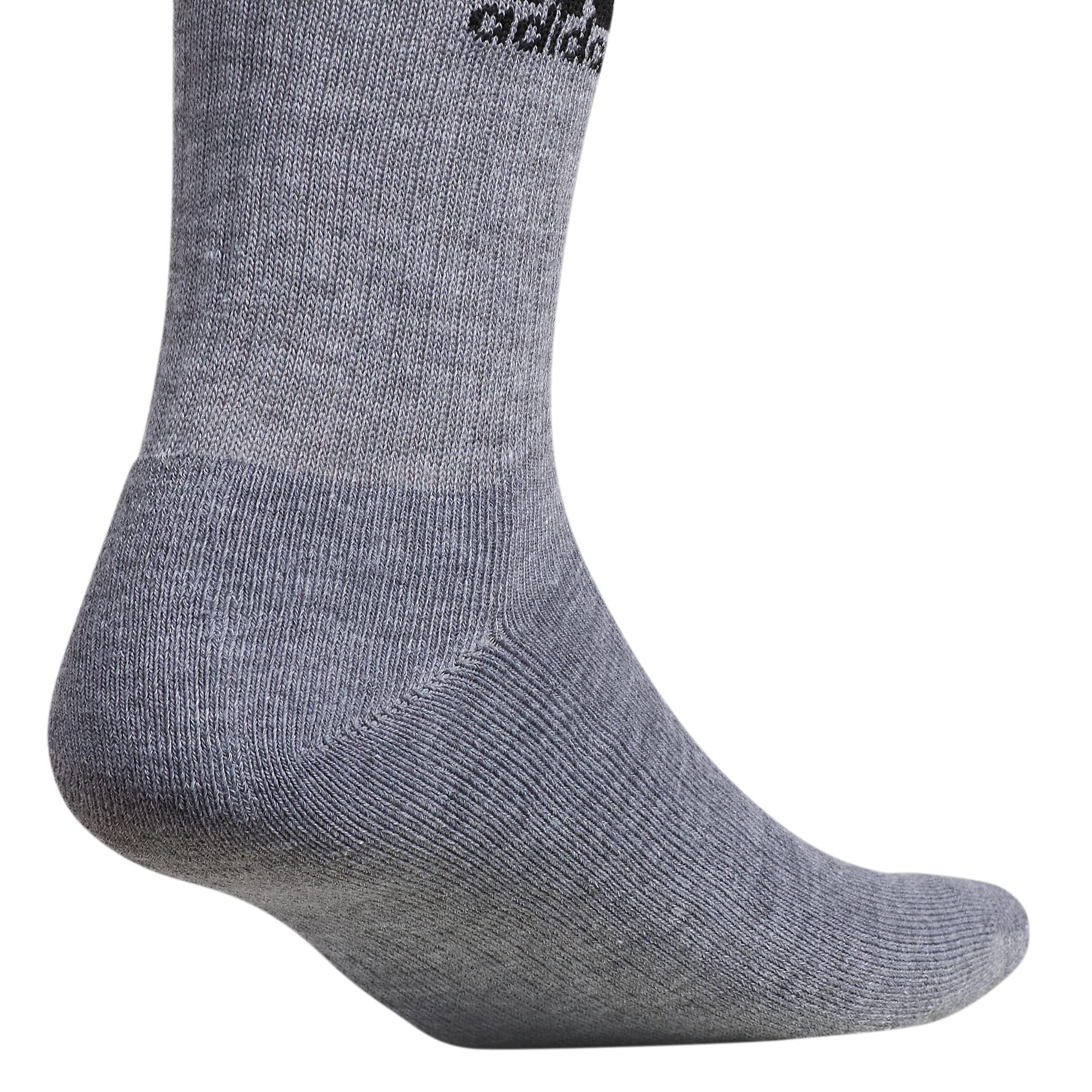 adidas Men's Athletic Cushioned Crew Socks with Arch Compression for a Secure Fit (6-Pair), Black/Vivid Red/White, Large