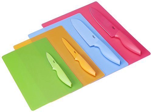Ozeri Elite Chef 17-Piece Stainless Steel Knife & Cutting Mat Set, in Color