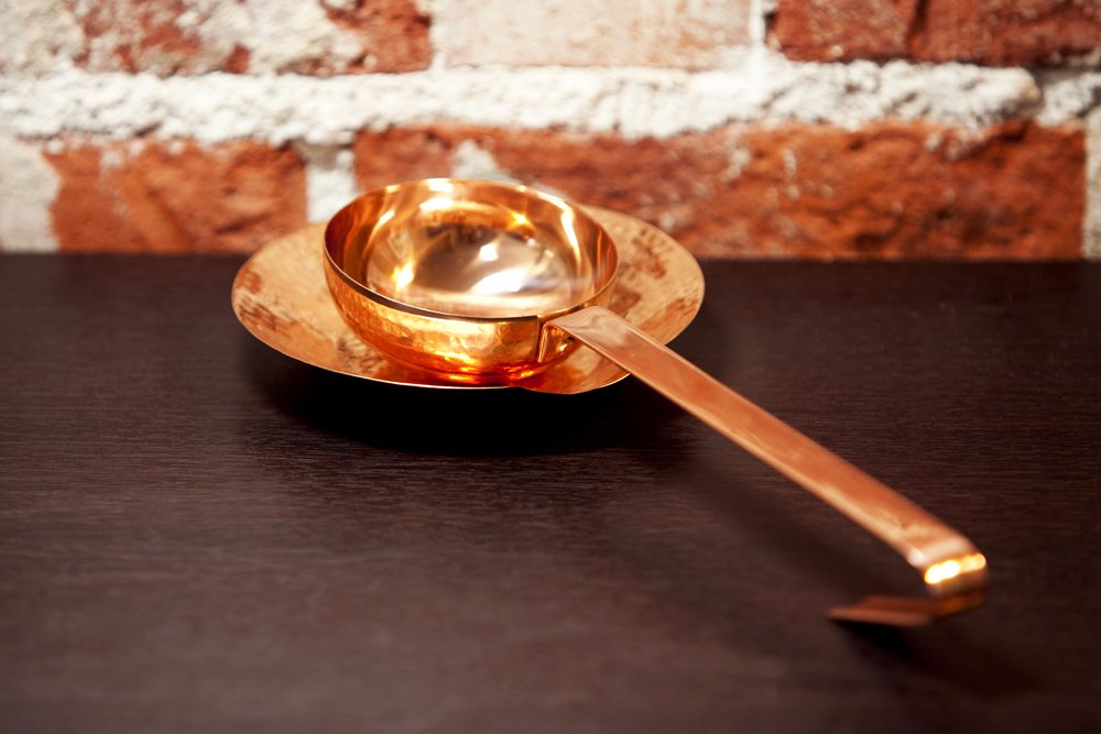 Alchemade 100% Pure Copper Spoon Rest - Stylish Cooking Spoon Holder For Your Kitchen - Jewelry Holder For Your Bedroom Or Soap Dish For Your Bathroom