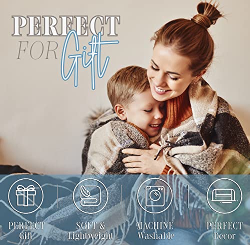 Elegant Comfort Lightweight Printed Throw Blanket- All Season, Ultra Soft, Cozy and Plush- Decorative Throw Blankets, Perfect for Lounging, 50 x 60 inches, Lighthouse, Throw Blanket